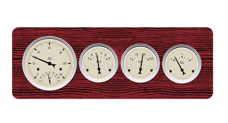 Antique Gauge Cluster Stock Illustrations – 12 Antique Gauge Cluster ...
