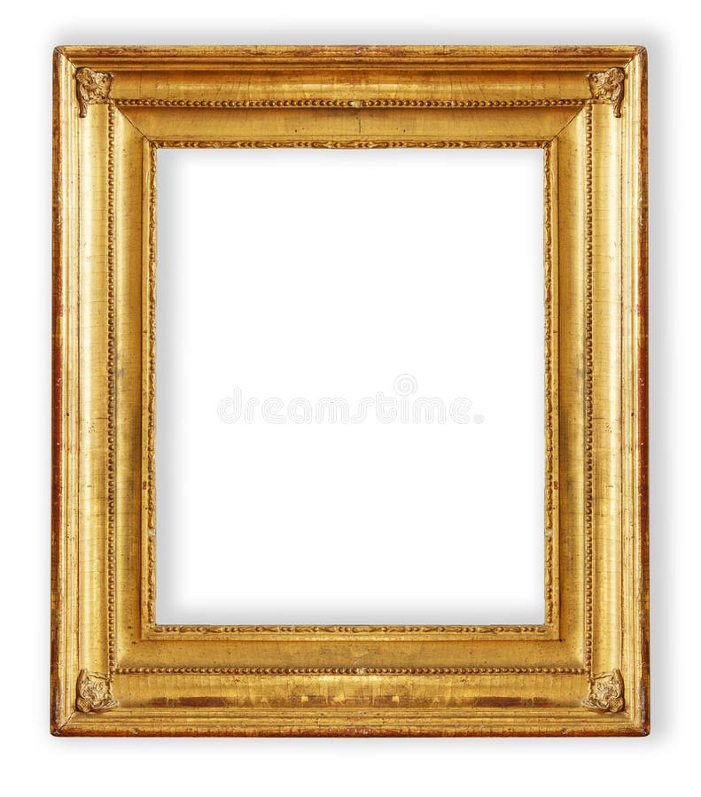 Antique, gilded frame stock image. Image of design, border - 77222245