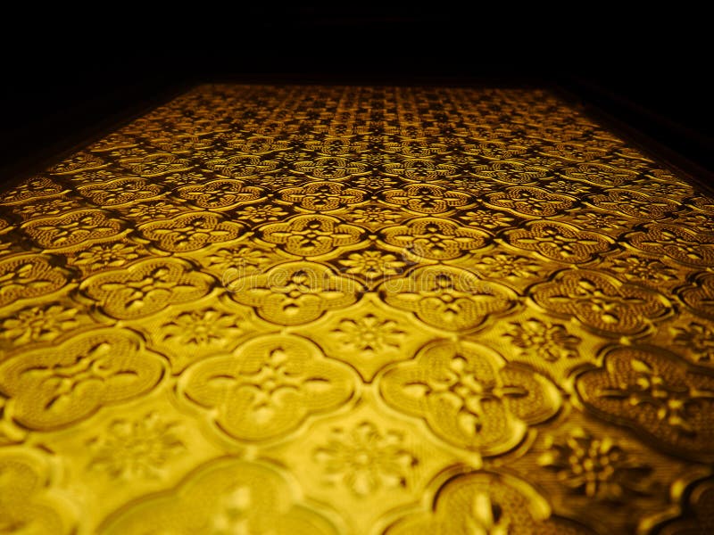 Yellow Antique Glass in Thai Houses Stock Image - Image of houses ...
