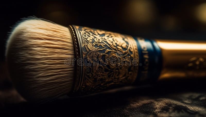 The Antique Gold Colored Weapon with Sharp Blade Reflects Elegance ...