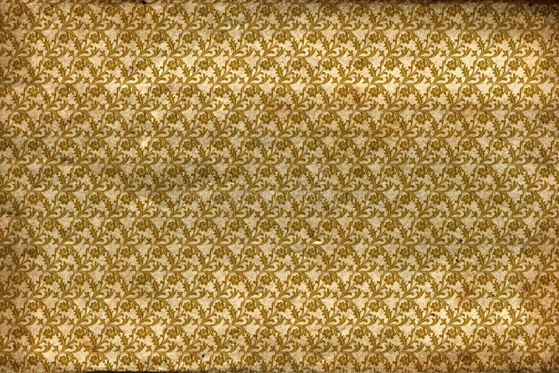 Antique Gold Flower Pattern Stock Illustration - Illustration of retro ...