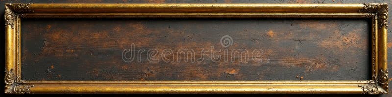Antique Gold Frame Cutout, Elongated, Distressed Texture, Border, Gold ...