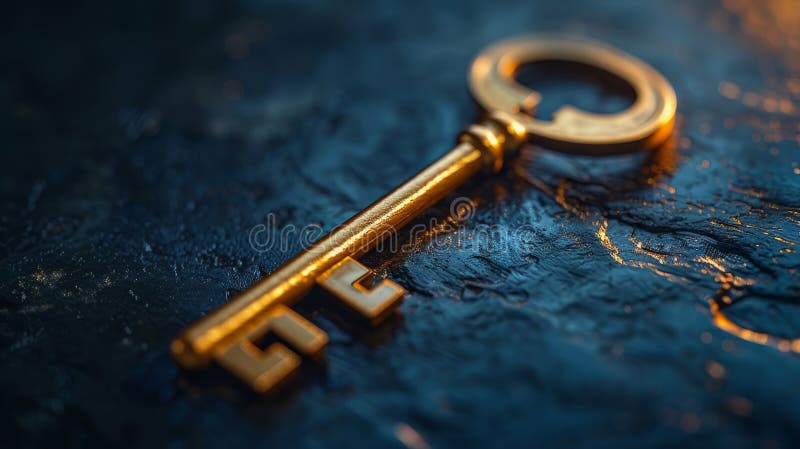 Antique Gold Key Dark Textured Surface Stock Photos - Free & Royalty ...