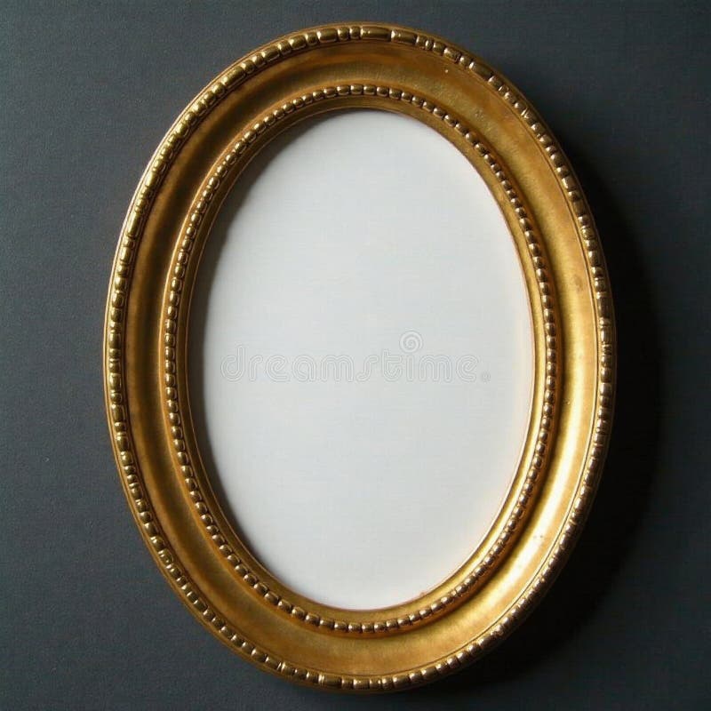 Gold Frame Border Oval