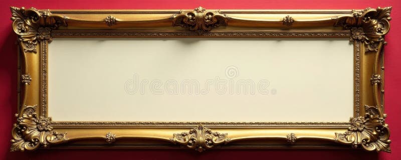 Antique Gold Rococo Frame, Horizontal, Ornate Details , Asset, Luxury ...