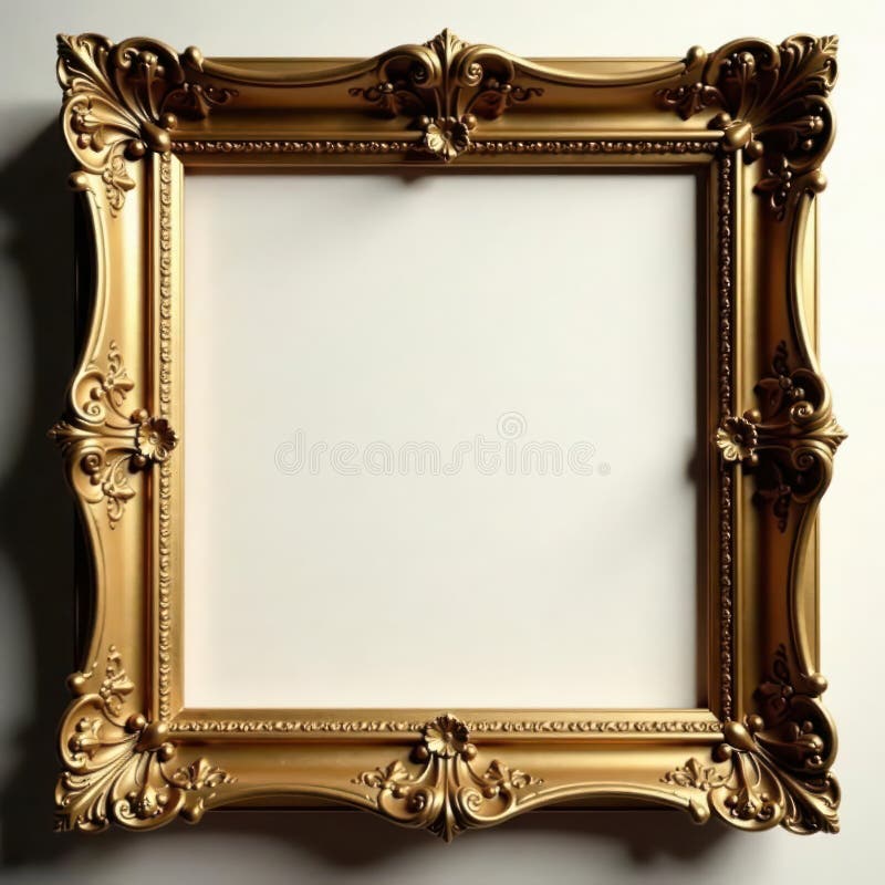 Antique Gold Rococo Frame, Horizontal, Ornate Details , Vintage, Gold ...