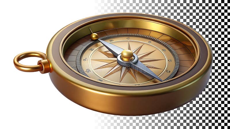 Antique Golden Compass Navigation Direction Exploration Guide Png ...