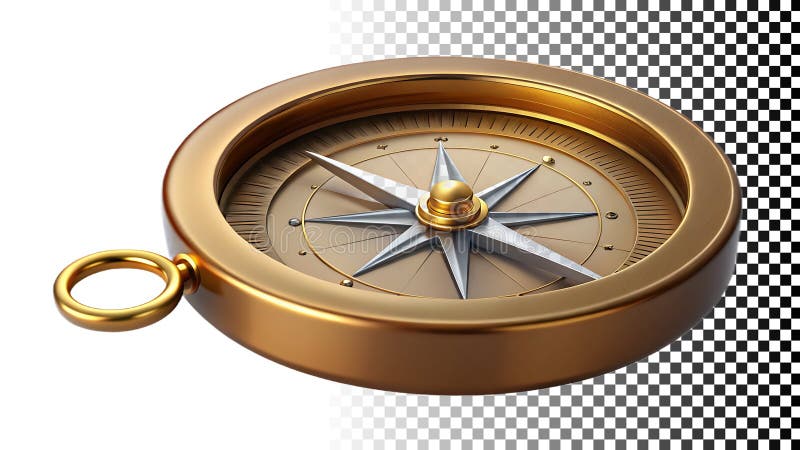 Antique Golden Compass Navigation Direction Exploration Guide Png ...