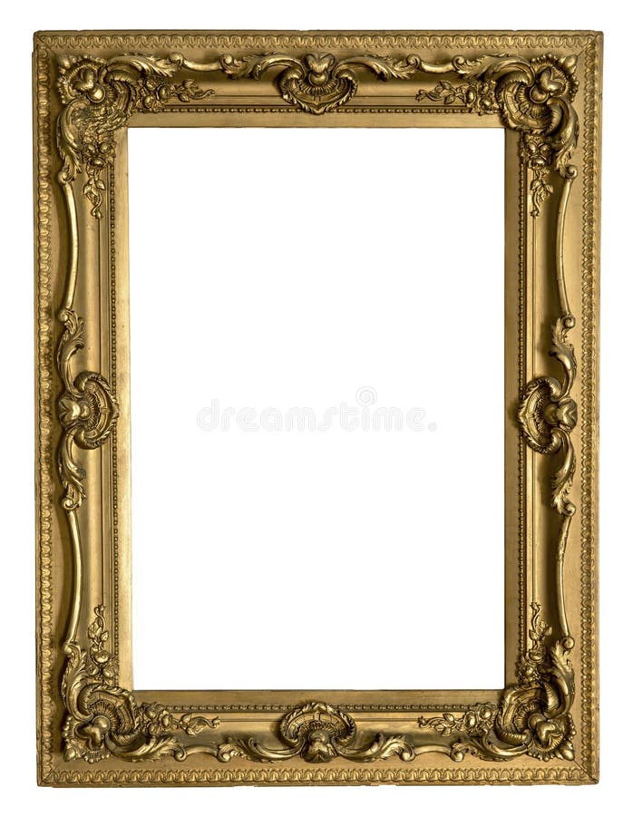 Antique golden frame stock image. Image of square, gold - 45020945