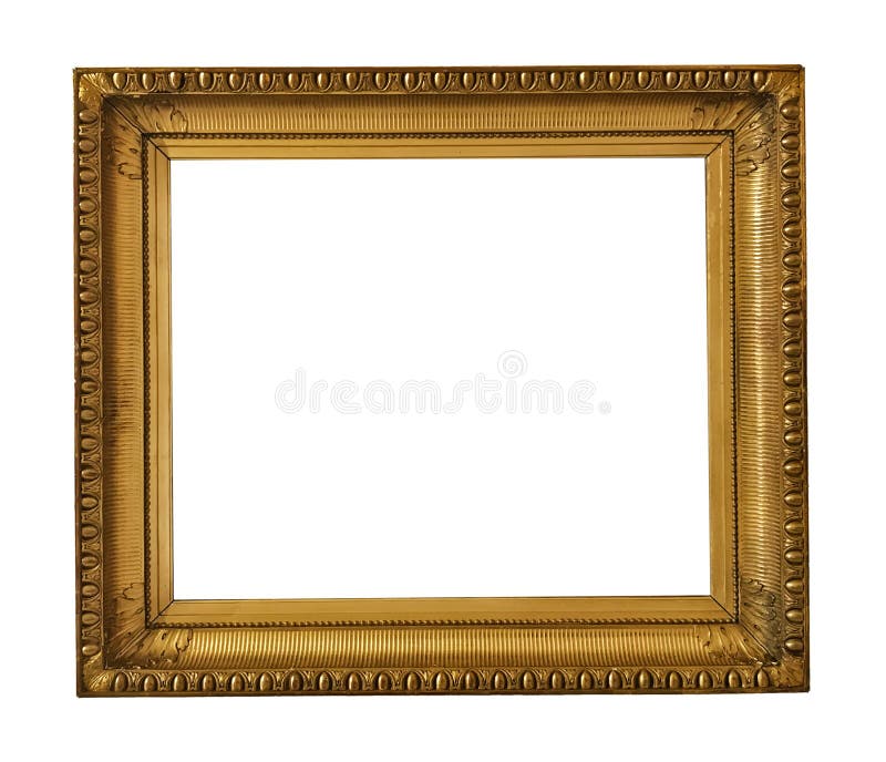 Antique Golden Textured Masterpiece Frame Stock Photo - Image of ...