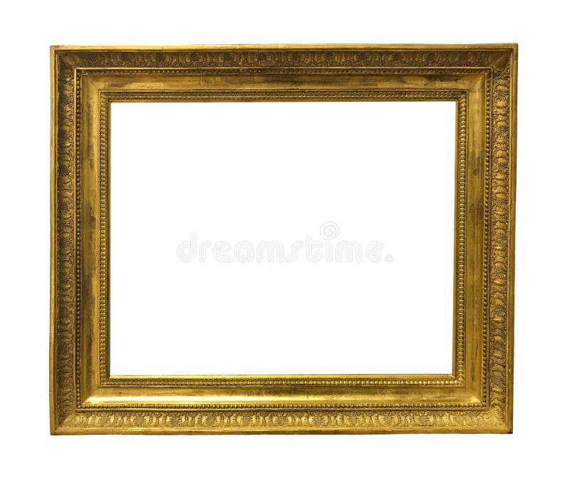 Antique Golden Textured Masterpiece Frame Stock Image - Image of ...