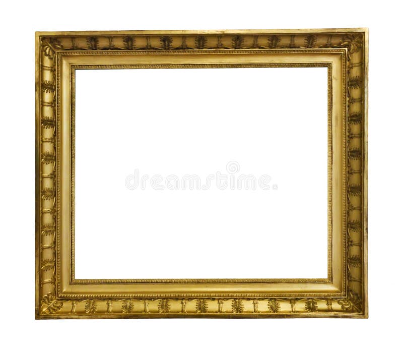 Antique Golden Textured Masterpiece Frame Stock Photo - Image of layout ...