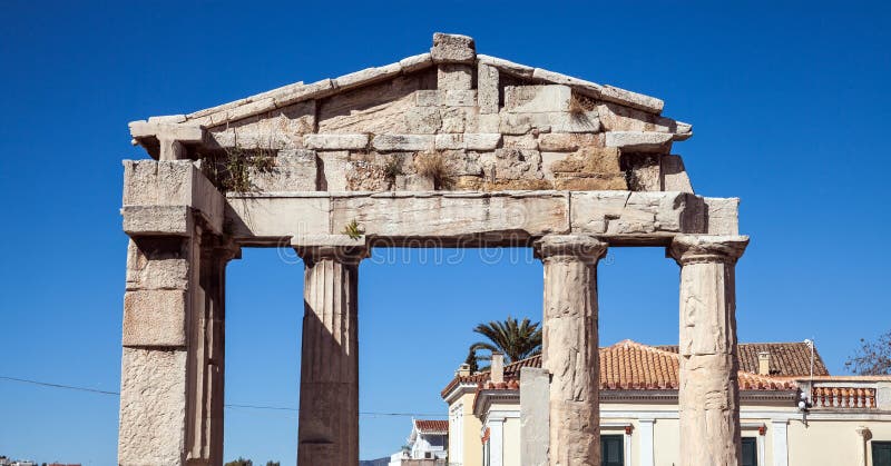 Detail of Antique Greek Temple Columns Stock Image - Image of detail ...