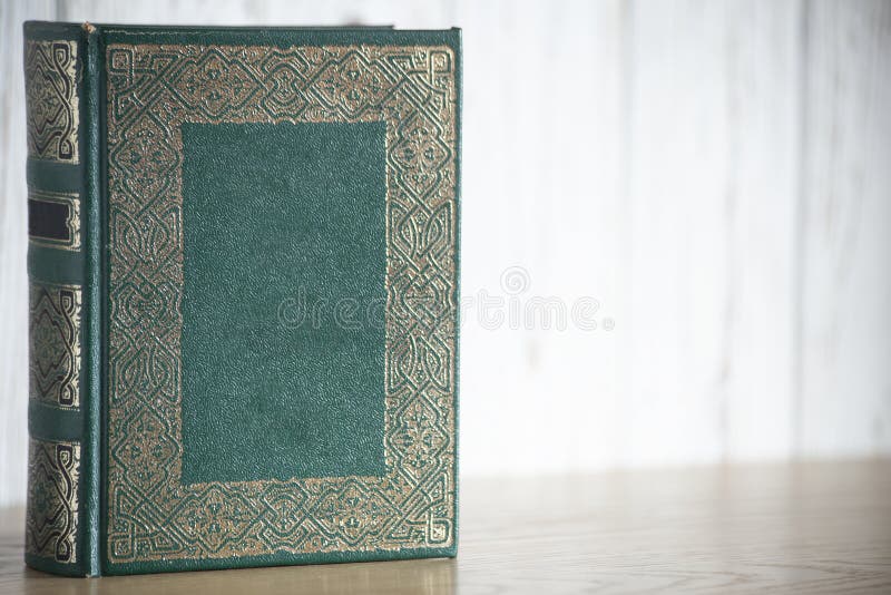 Antique Green Coloured Book with Space Copy Stock Photo - Image of copy ...