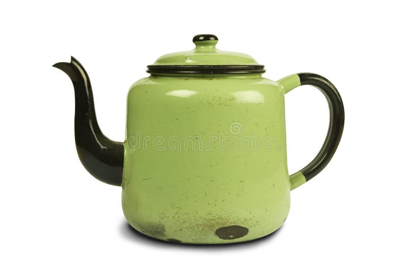 Antique green kettle stock image. Image of kettle, retro - 31287905