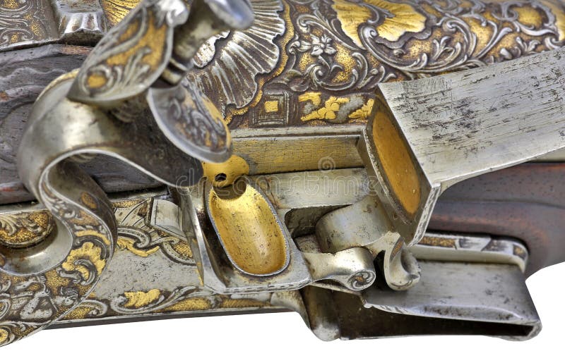 Antique gun stock photo. Image of shooter, carving, firearms - 93517644