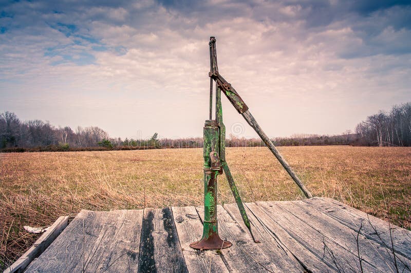 Antique Hand Pump in Rural Ontario Canada Stock Image - Image of ...