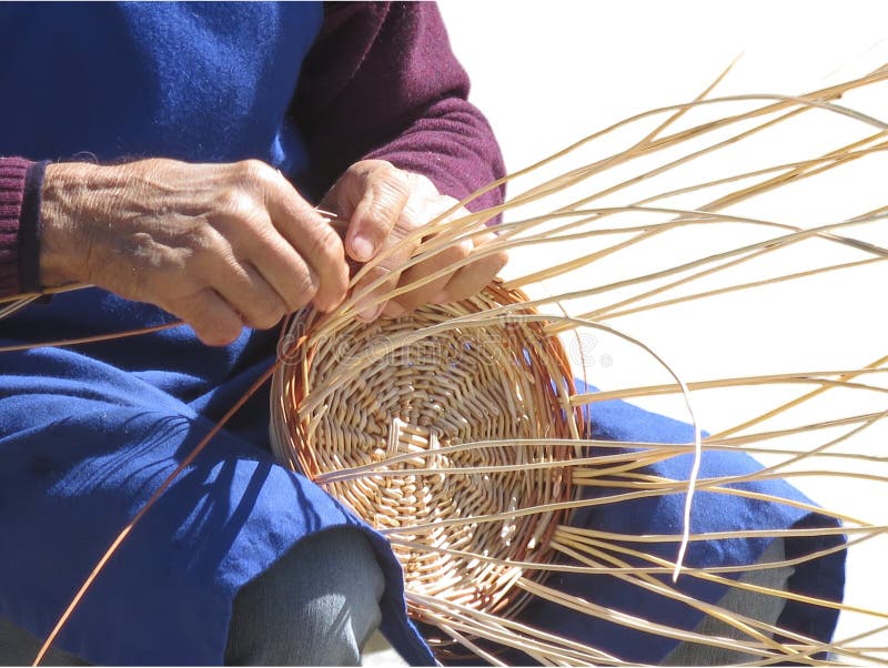 Antique Hand Work Basket Construction- Stock Illustration ...