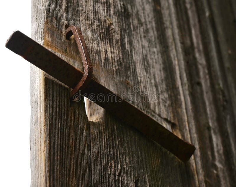 Antique Handmade Latch stock image. Image of smithed - 202670893