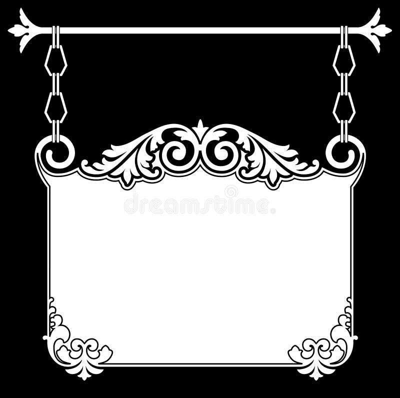 Vintage Hanging Sign stock vector. Illustration of fastener - 12729038