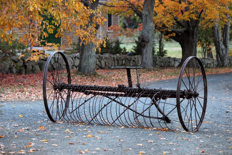 Antique hay rake stock photo. Image of agriculture, grunge - 34487240