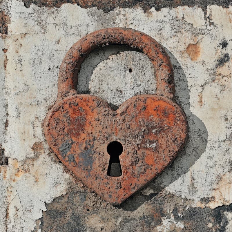 Antique Heart Shaped Padlock Rustic Charm Stock Photos - Free & Royalty ...