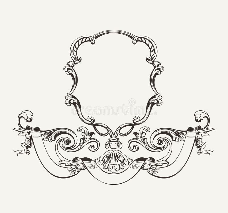 Vintage High Ornate Original Frame Stock Vector - Illustration of ...