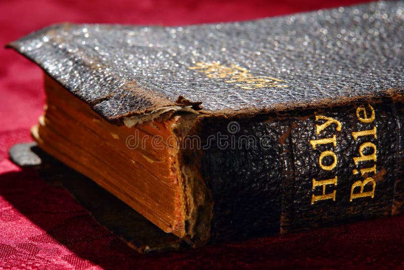 Antique Holy Bible Old Testament Sacred Book Title Stock Image - Image ...