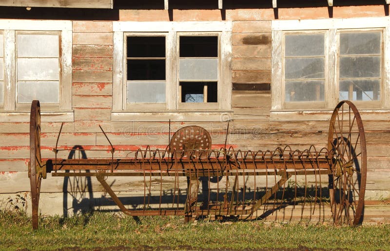 Historic Hay Rake, Grief Rake Used To Be Pulled by Horse Stock Image ...