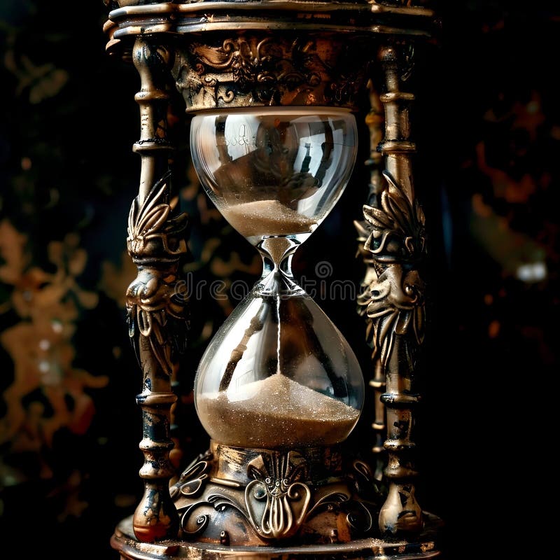 Antique hourglass stock image. Image of wooden, black - 316342607