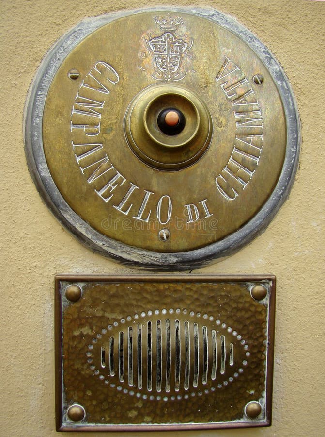 Antique intercom stock image. Image of home, brass, buzzer - 11256629