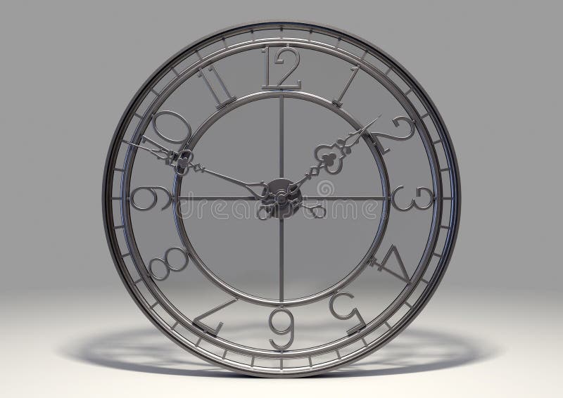 Antique Iron and Glass Clocks Stock Illustration - Illustration of ...