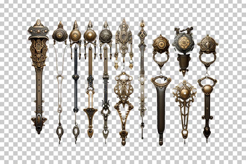 Antique Iron Hardware on a Transparent Background Stock Image ...