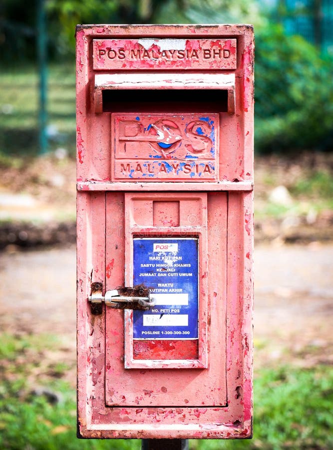 An antique iron post box editorial stock photo. Image of blue - 259029248