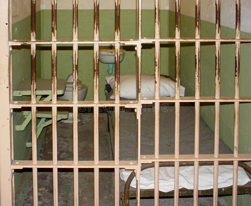 Vintage Antique Jail Door Old Steel Iron Prison Cell Architectural