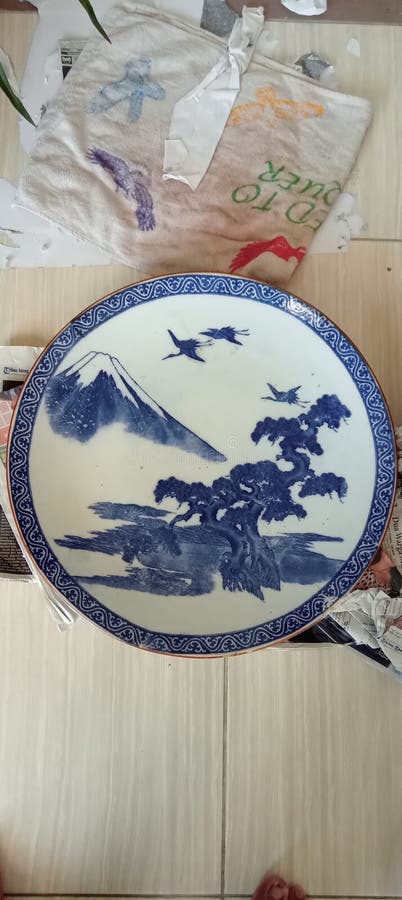 Antique japanese plate stock photo. Image of japanese - 266178118