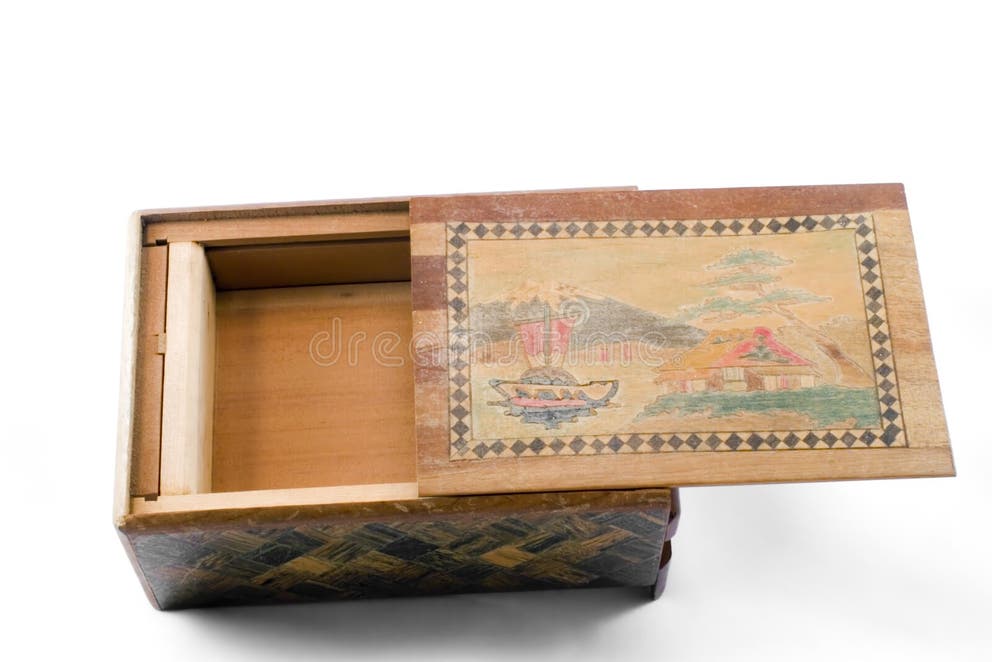 Antique Japanese Puzzle Box Stock Image - Image of slide, puzzle: 2449071