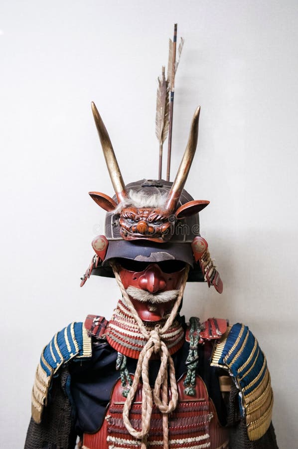 Antique Japanese Samurai Armor Stock Photo - Image of soldier, costume ...