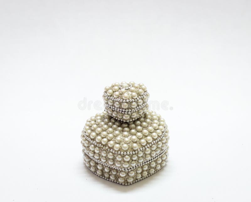 Antique Jewellery Storing Box Decorated with Pearls Stock Photo - Image ...