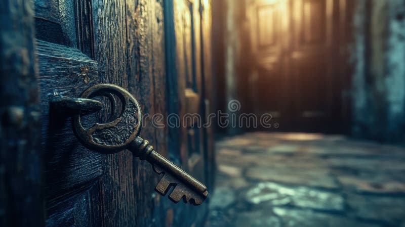 Antique Key Rustic Door Warm Light Stock Photos - Free & Royalty-Free ...