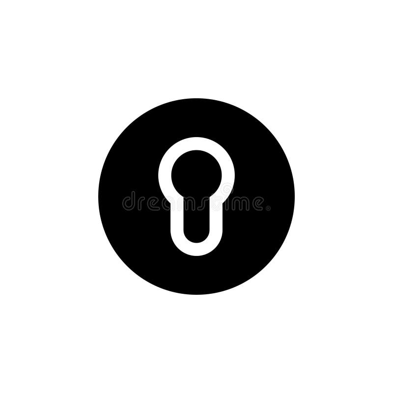Antique Keyhole, Old Key Hole, Access Solid Flat Vector Icon Isolated ...