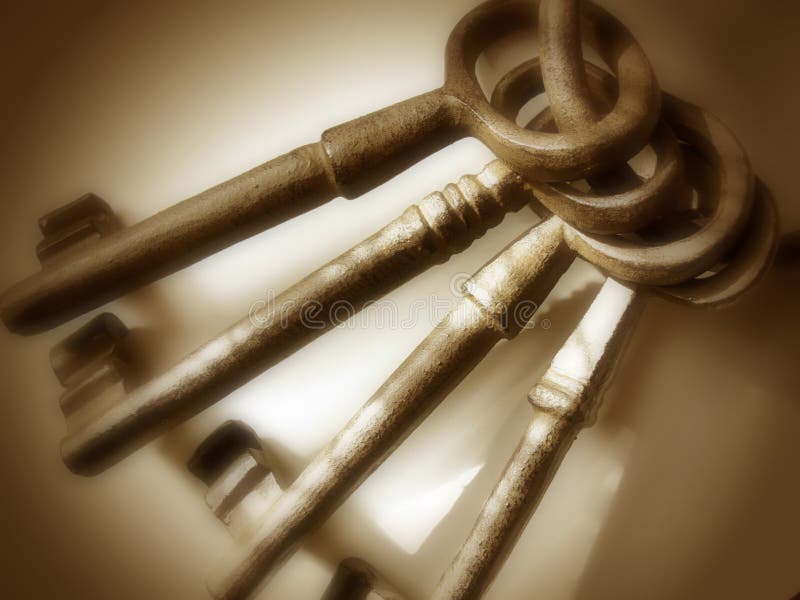Antique Keys - Brown stock image. Image of hilites, blurring - 541439