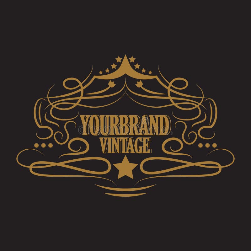 Antique Label, Vintage Frame Design, Retro Logo. Stock Illustration ...