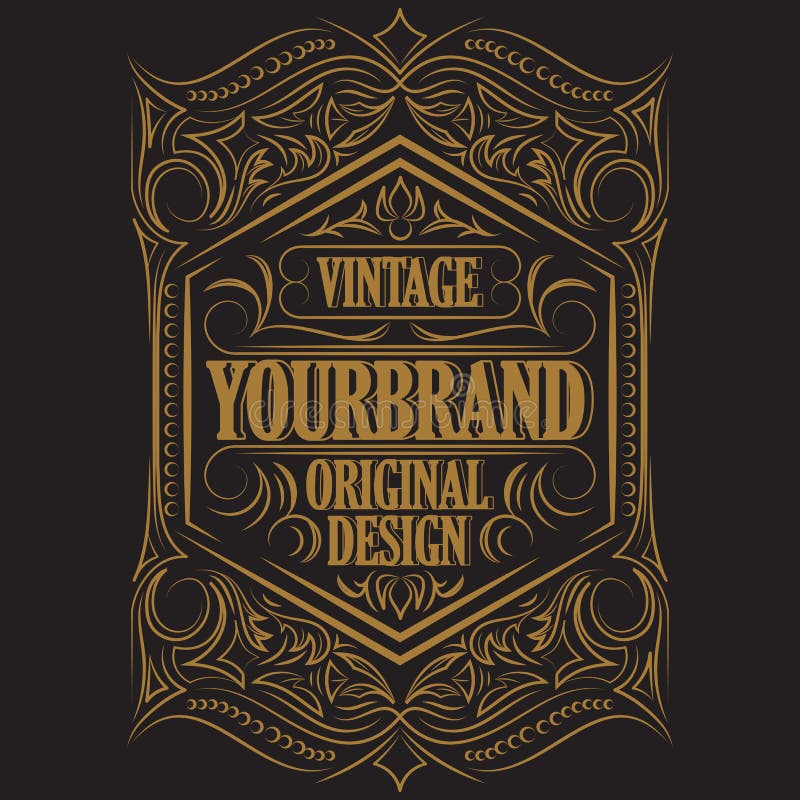 Antique Label, Vintage Frame Design, Retro Logo. Stock Vector ...