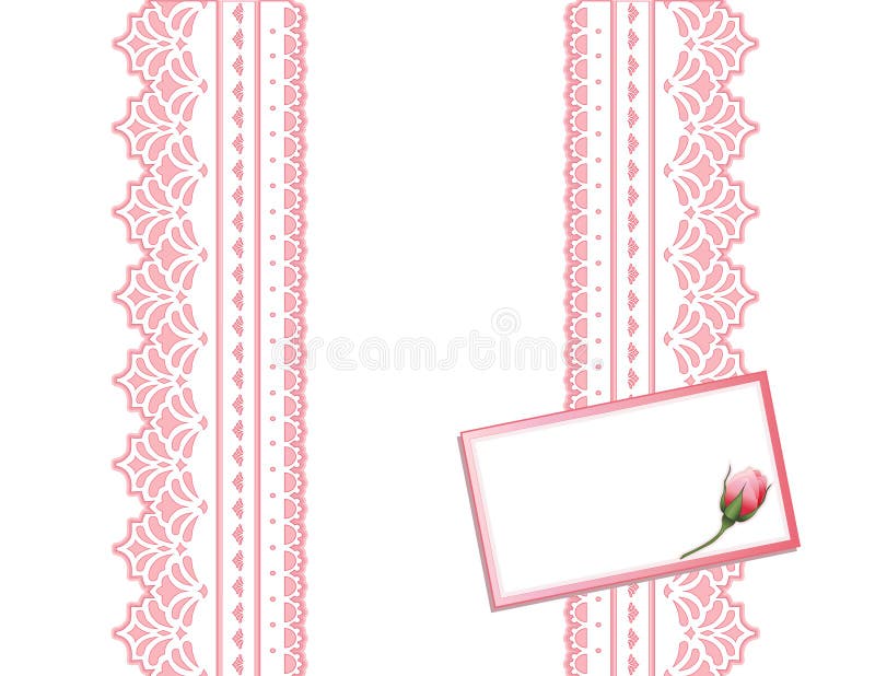Antique Lace Present, Gift Card Stock Vector - Illustration of ...