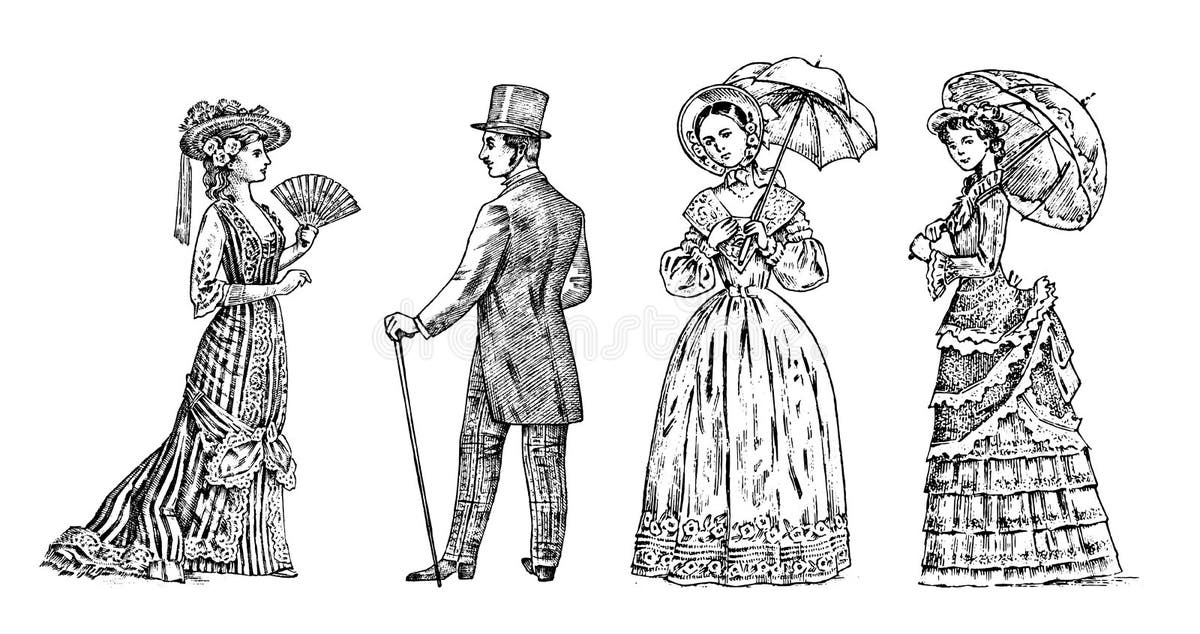 Victorian Vintage Women Stock Illustrations 902 Victorian Vintage Women Stock Illustrations