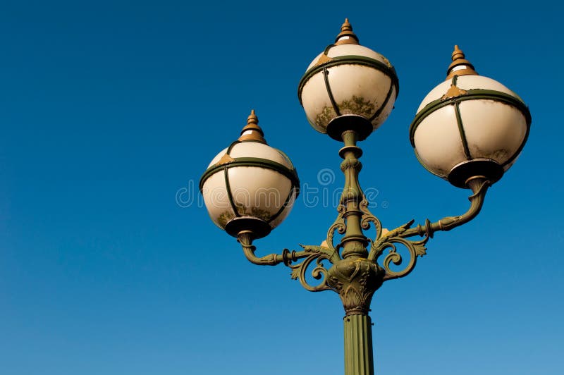 Curved lamp post stock image. Image of post, ornate, light - 1234259