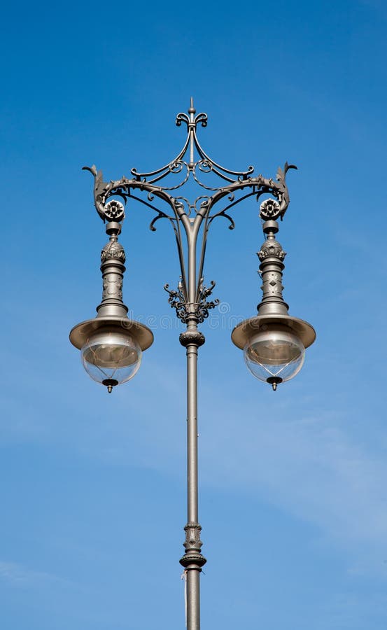 Antique lamp post stock photo. Image of lantern, iron - 34541010