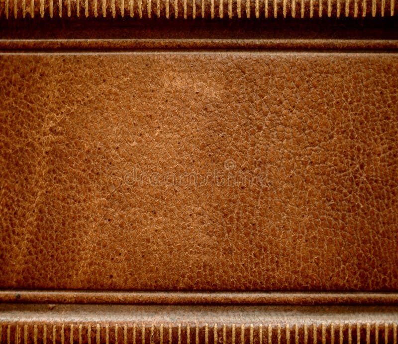 Antique Leather Book Spine Cover. Stock Photo - Image of museum ...