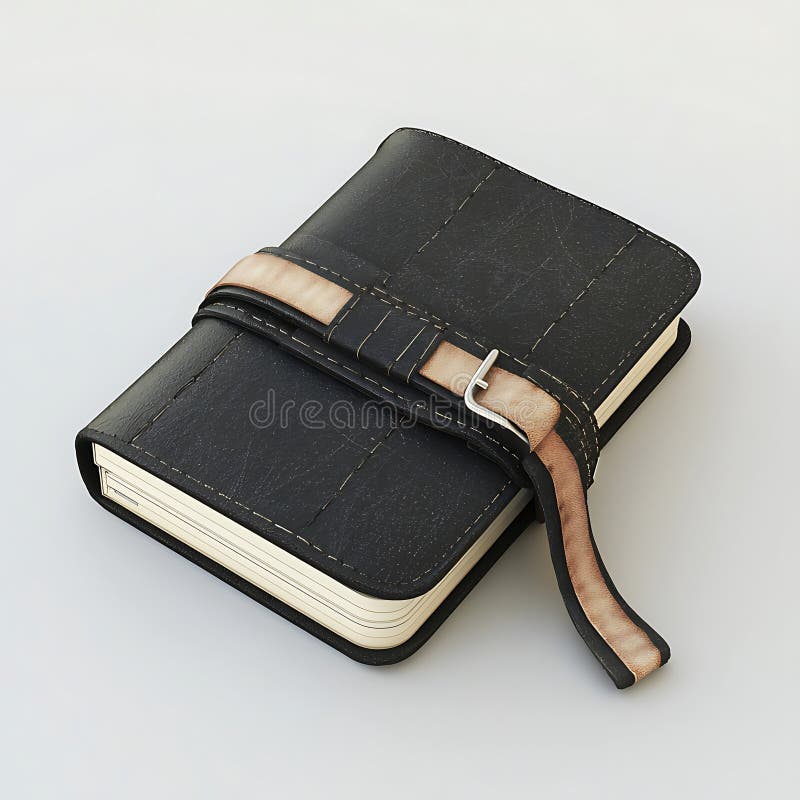 Antique LeatherBound Journal with Clasp Vintage Notebook Mockup Stock ...
